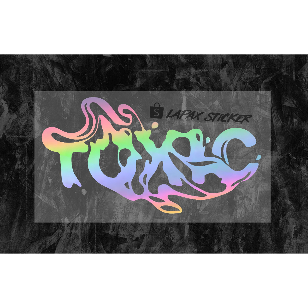Jual stiker TOXIC cutting sticker TOXIC lucu keren viral | Shopee Indonesia