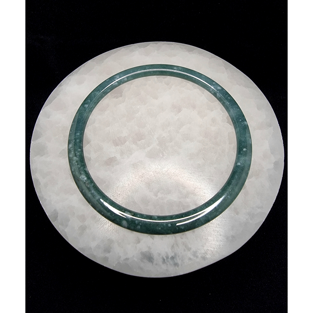 Jual Bangle Batu Blue Water Giok Myanmar Jade Jadeite Stone HQ 58mm ...