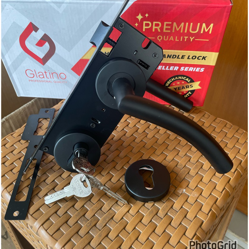 Jual KUNCI HANDLE PINTU PISAH HITAM BLACK 304/ kunci pintu besar hitam ...