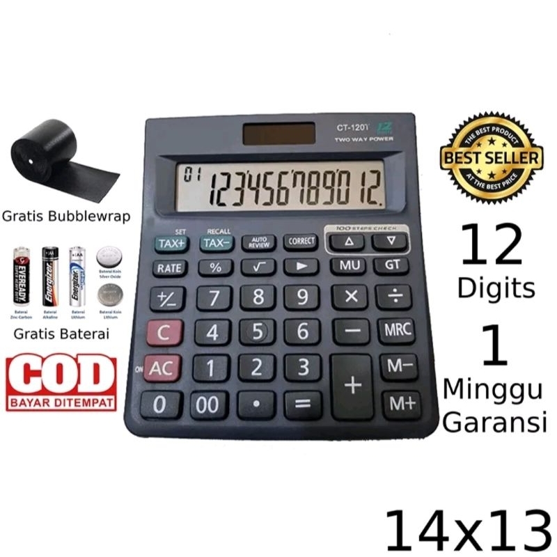 Jual Kalkulator MJ-120T Kalkulator 12Digit Khusus dagang/bisnis ...
