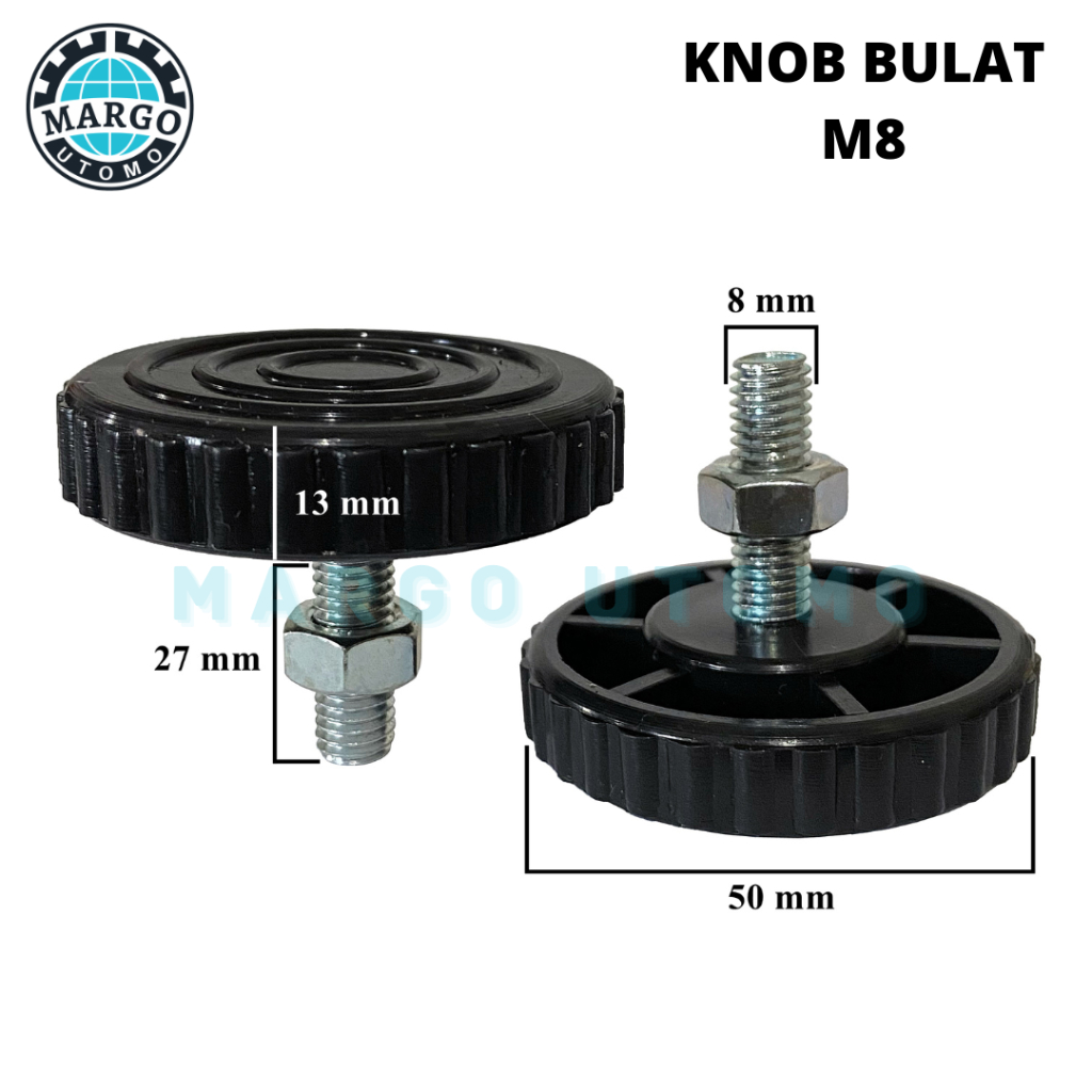 Jual Knob Bulat Adjuster Baut M8 Panjang Baut 27 mm dan Mur | Shopee ...
