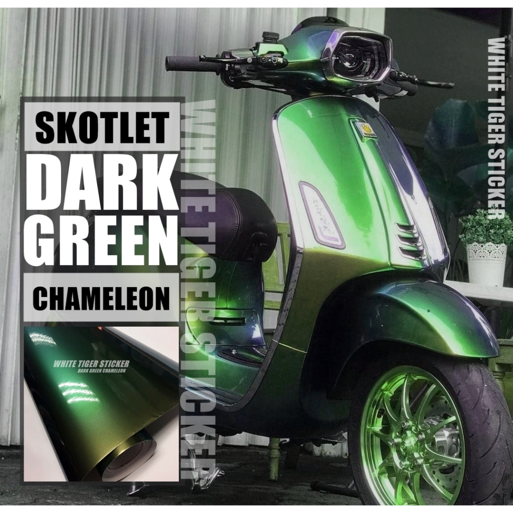Jual SKOTLET STIKER MOTOR BUNGLON DARK GREEN GOLD CHAMELEON SKOTLET ...
