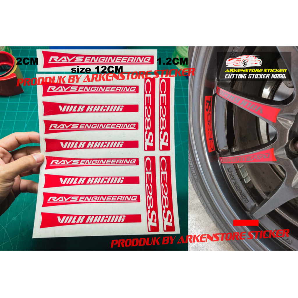 Jual STICKER VOLK RACING RAYS STIKER VELK RACING CE28 SL SEMUA MOBIL ...