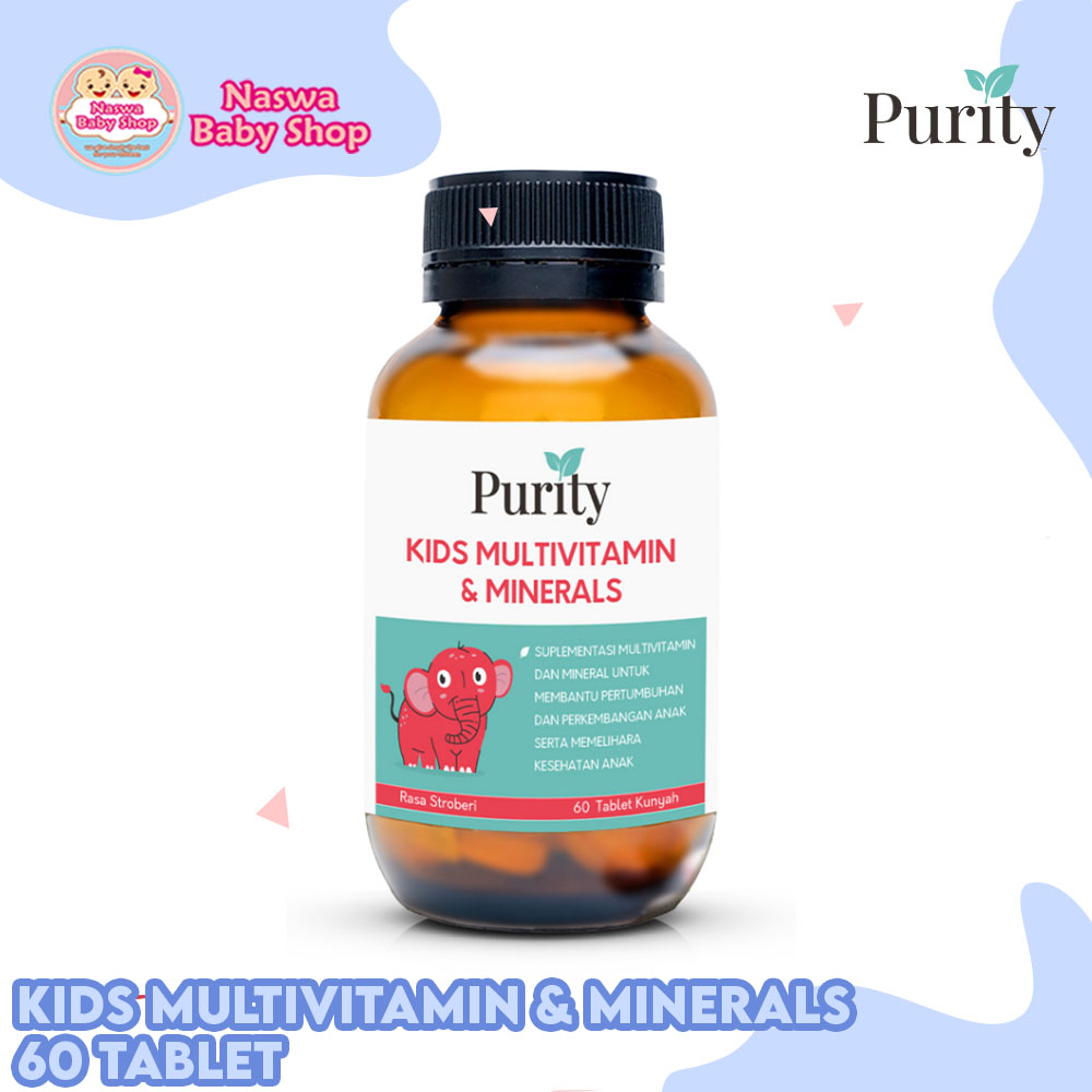 Jual Purity Kids Multivitamin & Minerals 60 Tablet Hisap | Shopee Indonesia