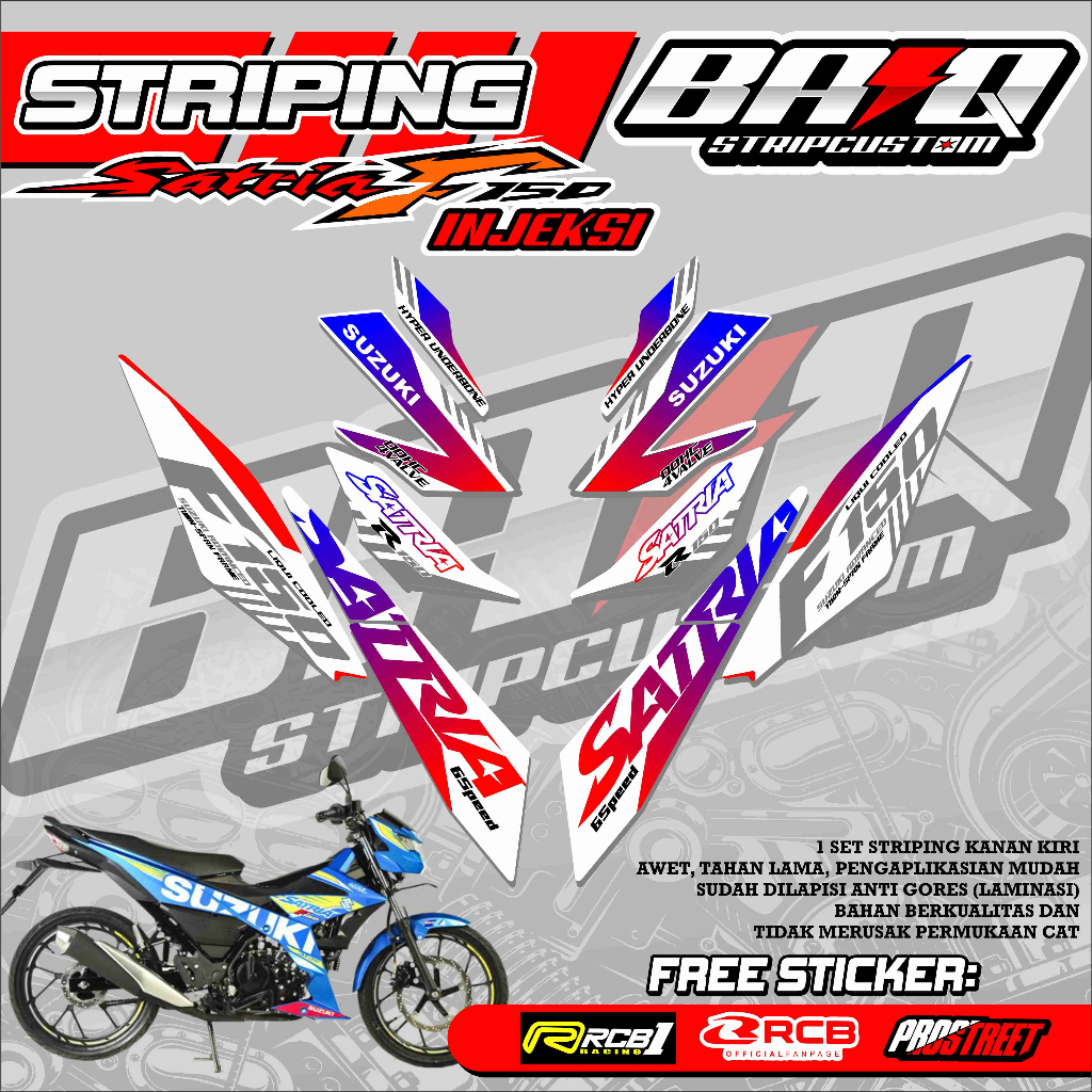 Jual STICKER STRIPING SATRIA F 150 INJEKSI - STRIPING SATRIA F 150 ...