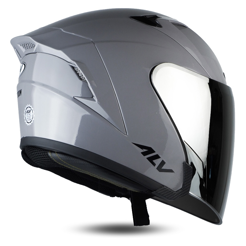 Jual Helm Half Face ALV ULTRON GORILLA GREY ORIGINAL KACA SILVER / Helm ...