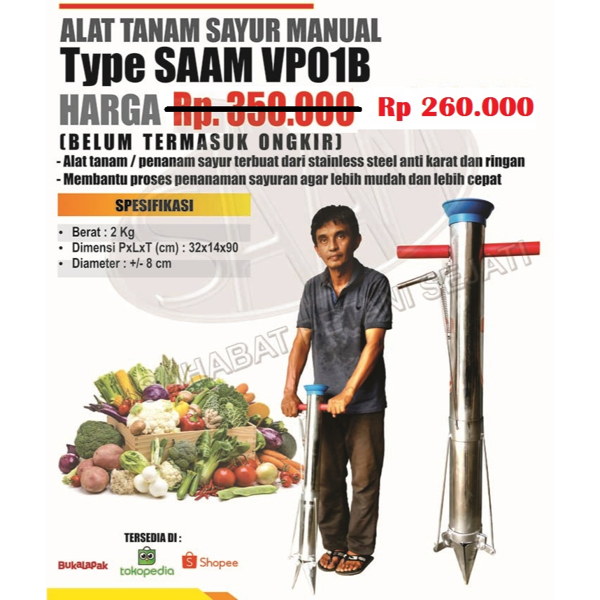 Jual SAAM VP01B Alat Tanam Sayur Berbahan Besi Kuat dan Tahan Lama ...