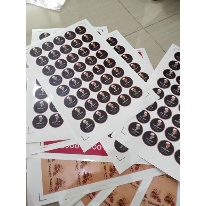 Jual stiker sticker LABEL kemasan paket 1000PCS plus cutting | Shopee ...