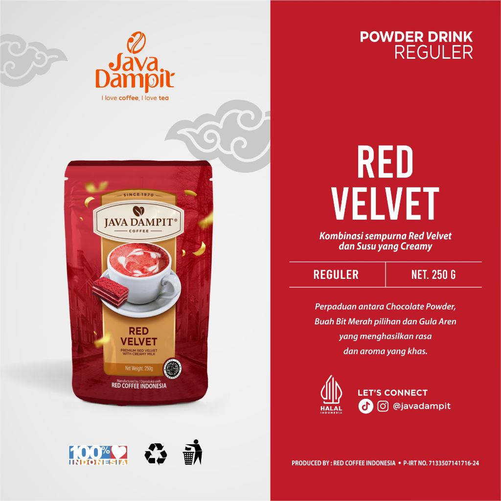 Jual BUBUK RED VELVET POWDER DRINK 250g - 100g | Shopee Indonesia
