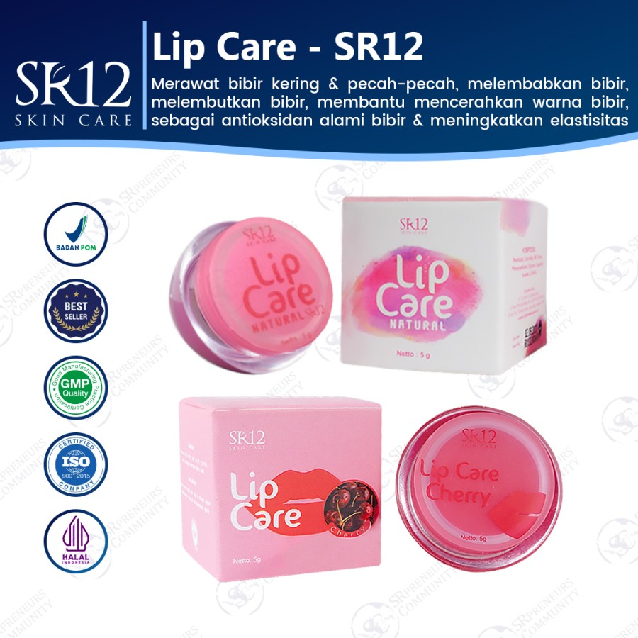 Jual Lip Care SR12 Lip Balm Pelembab Bibir Pencerah Warna Bibir Alami Solusi Bibir Kering dan ...