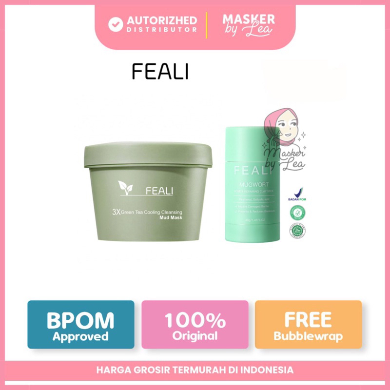 Jual FEALI Mugwort Acne and Repairing Clay Stick 40gr Claymask 100gr ...