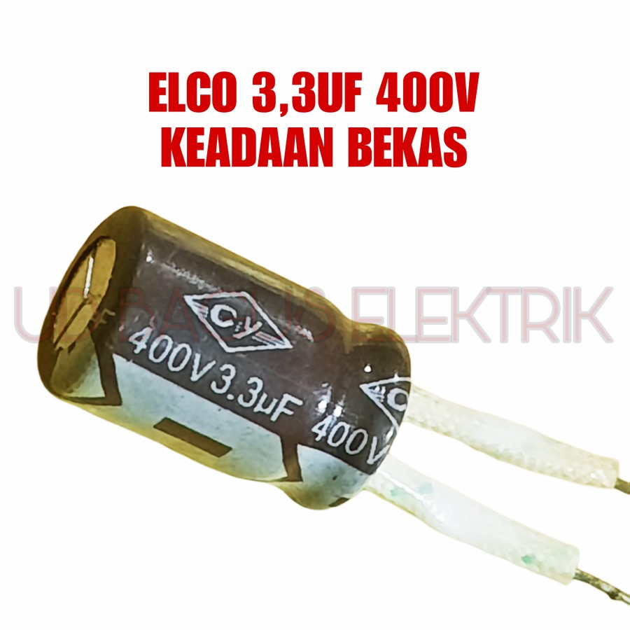 Jual 10X ELCO 3,3UF 400V CY KAPASITOR ELKO 3,3UF 400V - KEADAAN BEKAS ...