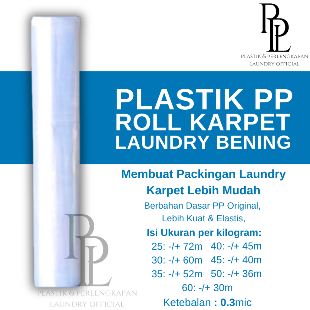 Jual [1 KG] PLASTIK KARPET LAUNDRY BENING TRANSPARAN | PLASTIK PP ROLL ...