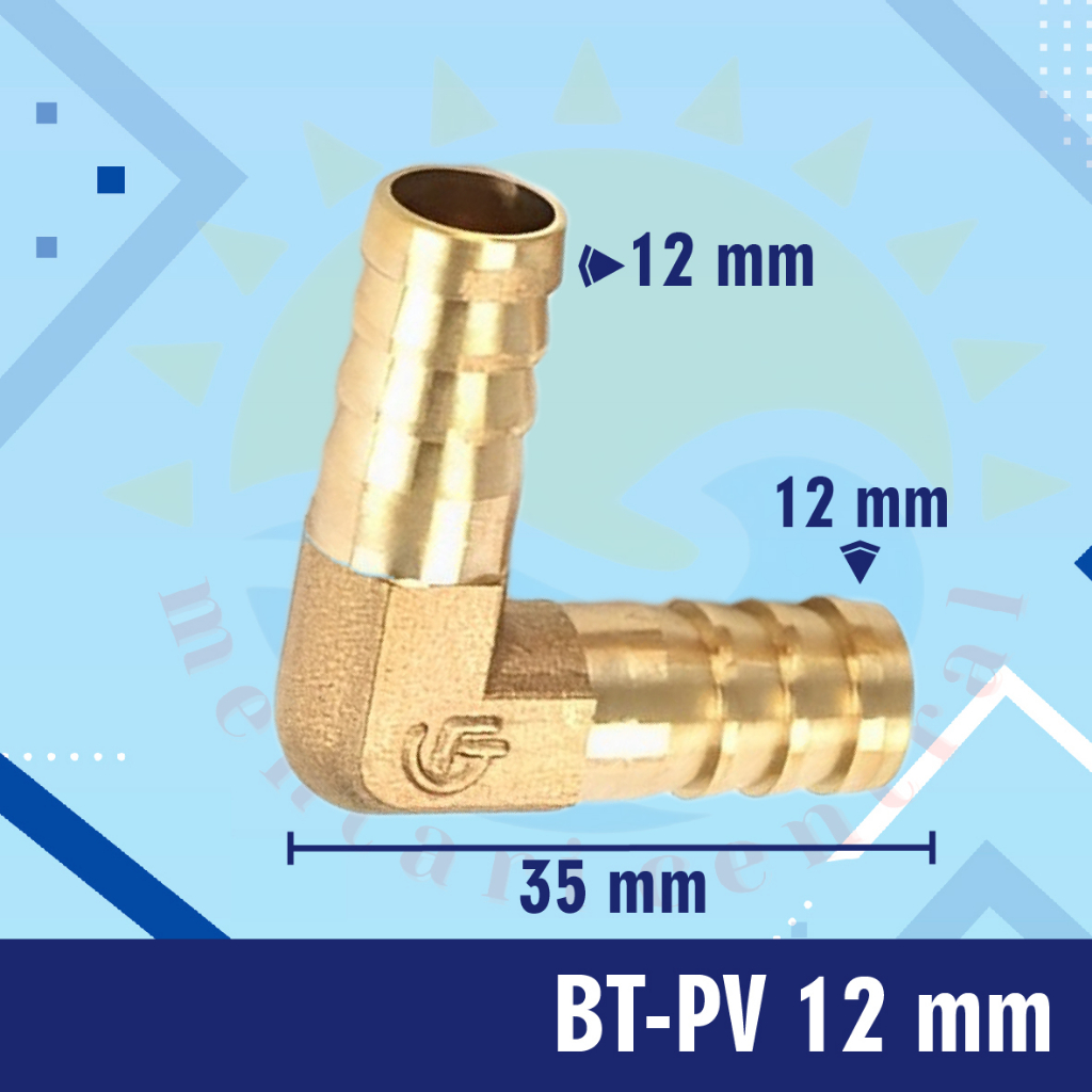 Jual Konektor Adaptor Selang Pipa Equal Barb 6mm 8mm 10mm 12mm 14mm Bahan Tembaga BT-PM BT-PU BT ...