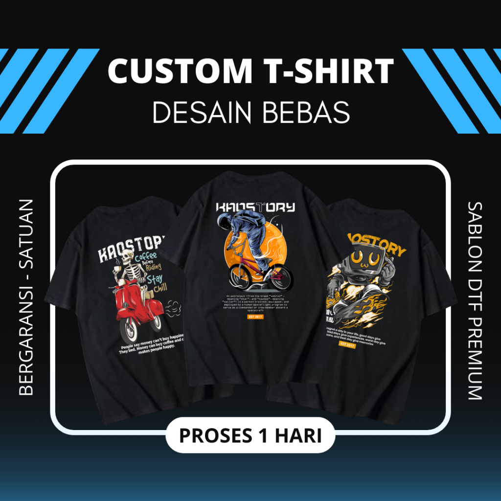 Jual Kaos Custom Cotton Combed 30s - Sablon Bebas Desain Suka Suka Satuan - Kaos Kelas Komunitas ...