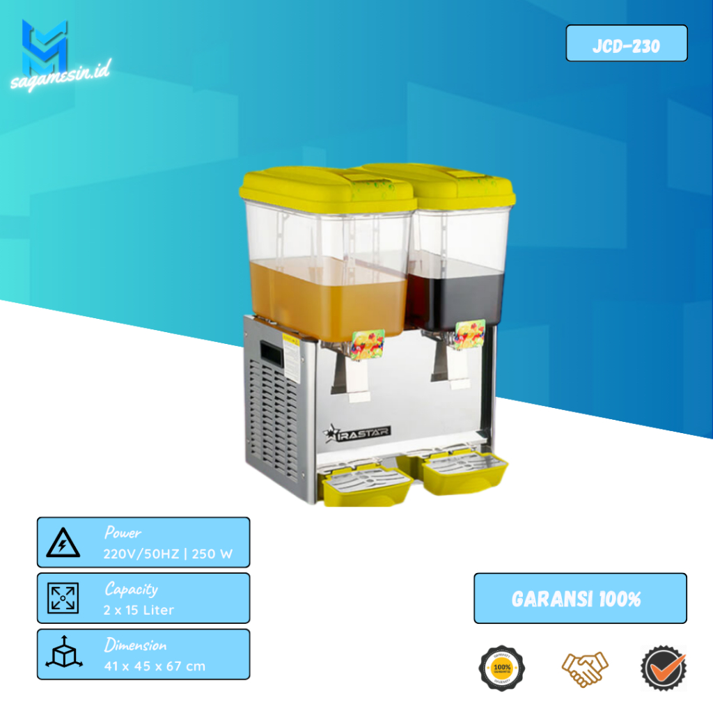 Jual Juice Dispenser JCD-230 Wirastar | Jus Dispenser 2 Tabung | Jus ...