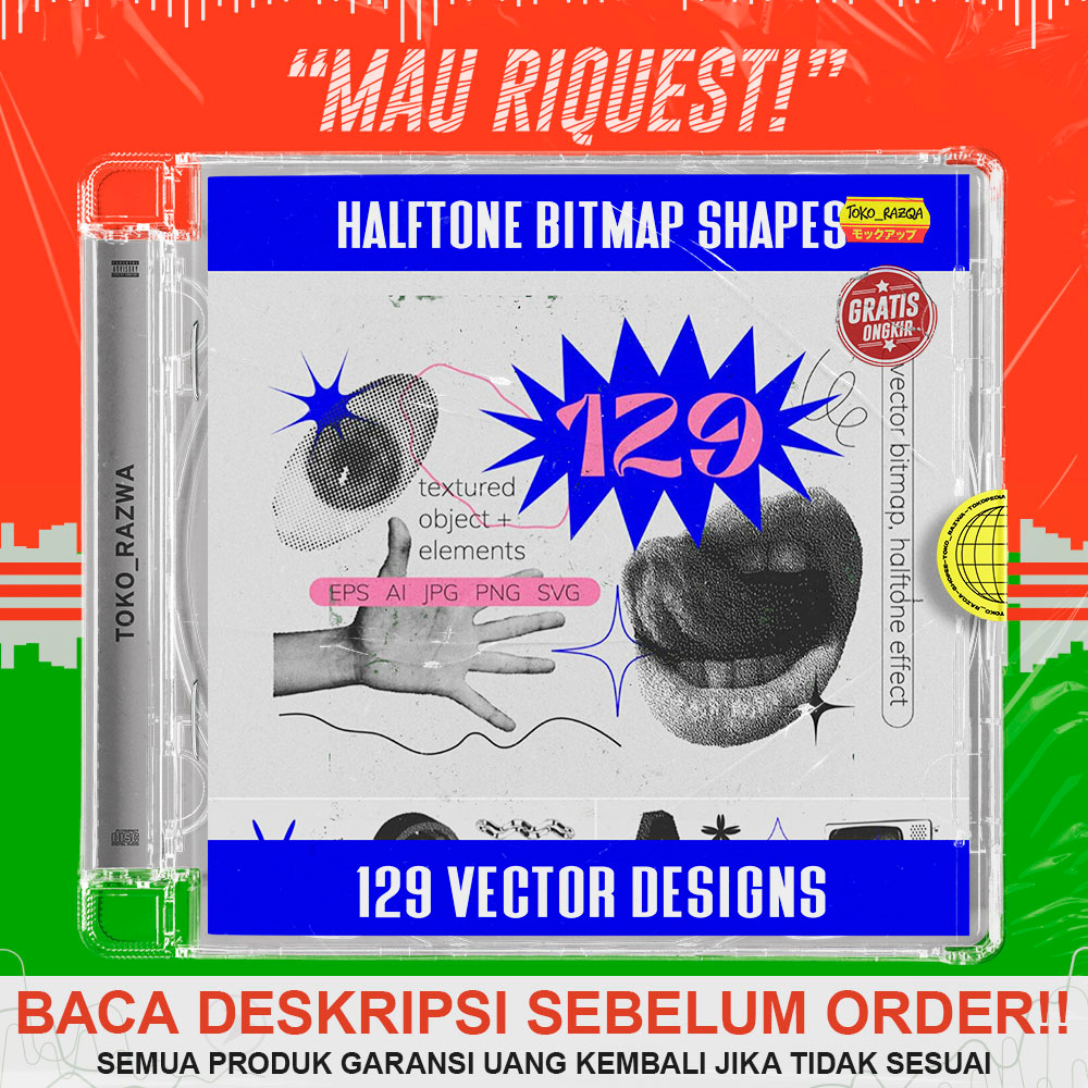 Jual 129 Vector - Halftone Bitmap Shapes - 140923 | Shopee Indonesia