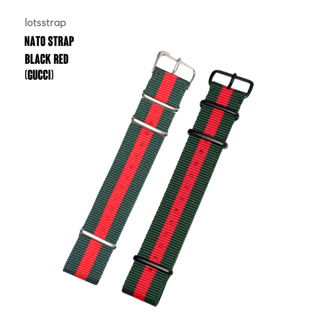 Jual Tali Jam Tangan Nato Strap Nylon Black Buckle Stainless Steel ...