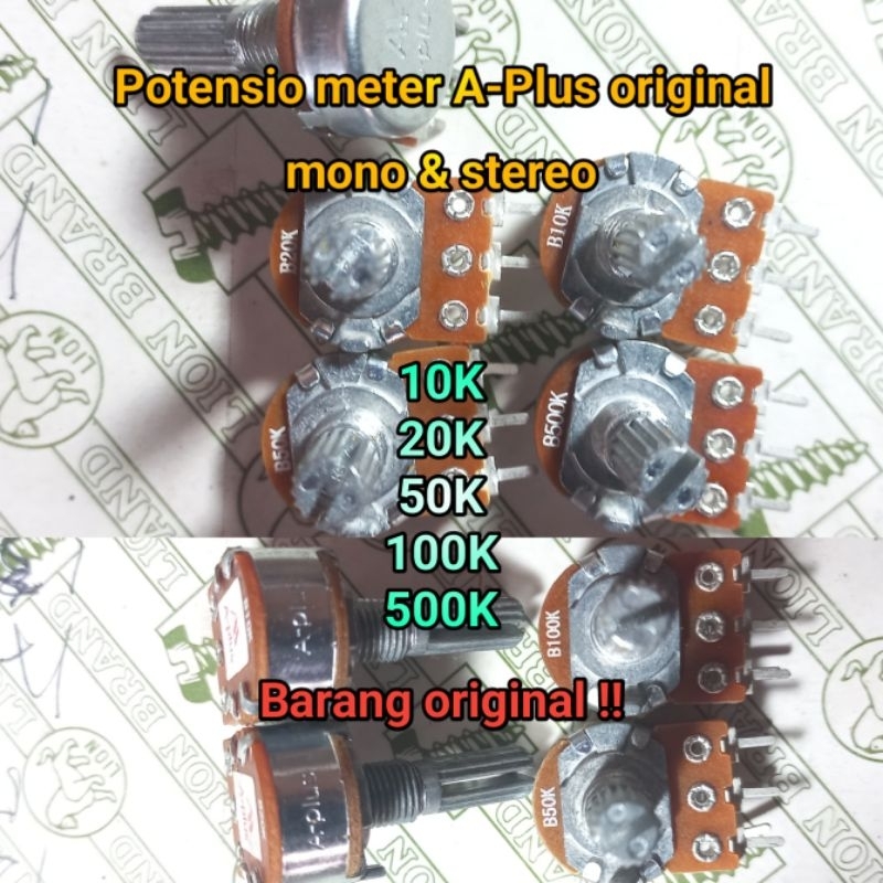 Jual potensio meter A-plus Aplus A plus original mono stereo 10K 20K ...
