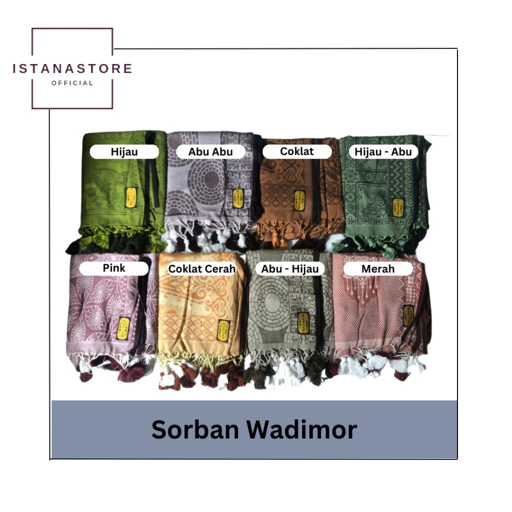 Jual Sorban Wadimor Subaiyah Mika Original / Sorban Kashmiri / Sorban ...