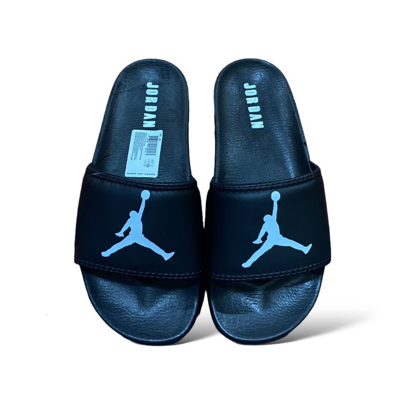 Jual Sandal Slop Nike Jordan Black White | Shopee Indonesia