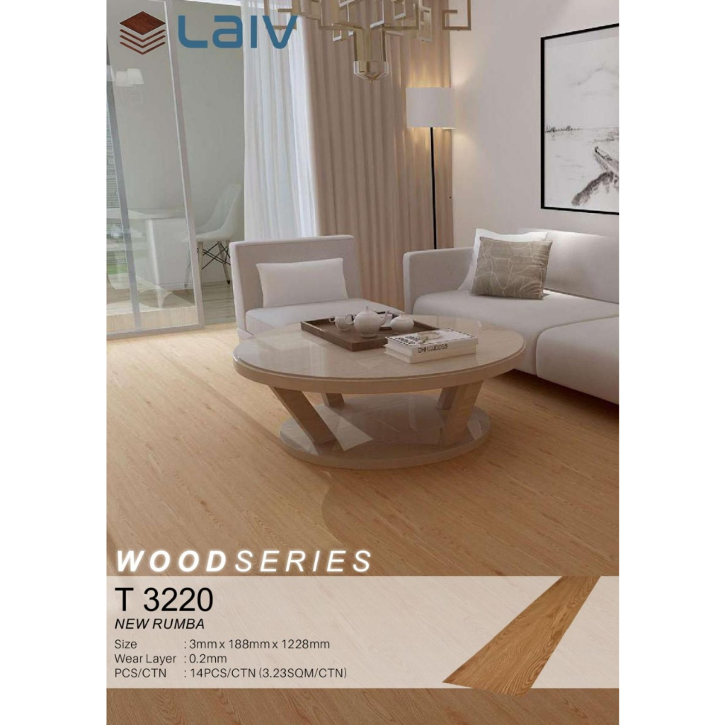 Jual Vinyl Flooring Laiv / Vinyl Lembaran 3mm Motif Kayu / Lantai Vinyl ...
