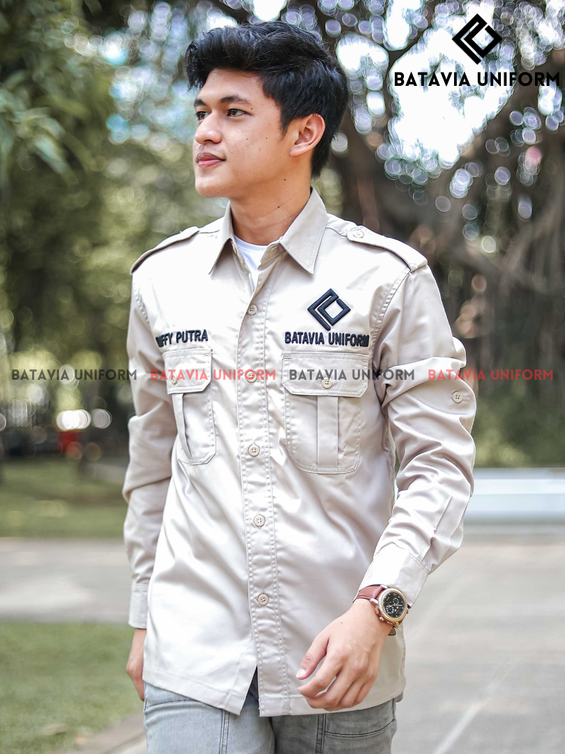 Jual Baju Kemeja PDL Lengan Panjang - Seragam Kerja PDL PDH Lapangan Harian Bahan American Drill ...