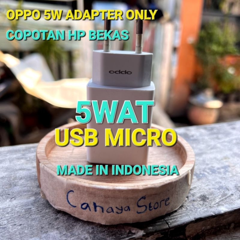 Jual Charger OPPO 1A 5Wat Usb Micro MADE INDONESIA Ori Dari HP COPOTAN ...