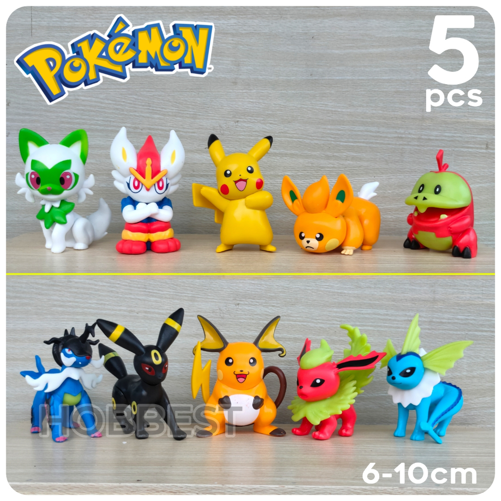 Jual Action Figure POKEMON isi 5 pcs - Miniatur Topper Kue Pajangan ...