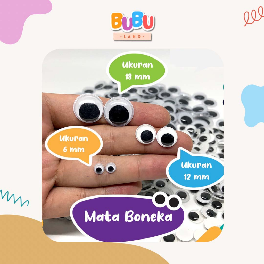 Jual Isi 20pcs/10 pasang GOOGLE EYE Mata Boneka Mata Kocak | Shopee ...