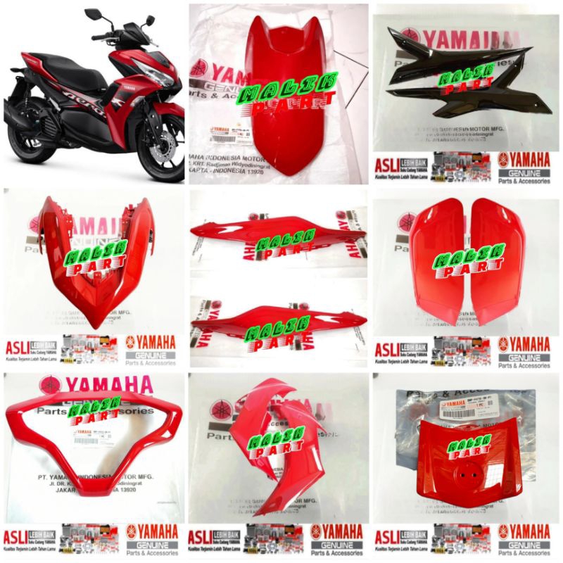 Jual FULL BODY HALUS ALL NEW AEROX CONNECTED MERAH GLOSSY PART ORIGINAL ...
