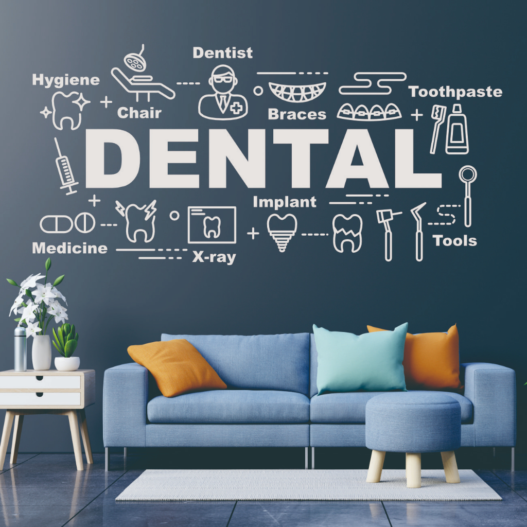 Jual Wall Cutting Sticker Stiker Dekorasi Dinding Dental Gigi | Shopee ...