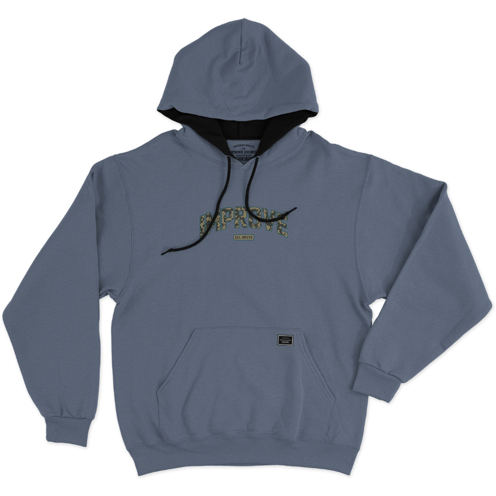 Jual IMPROVE Hoodie Distro Fleece Warna Royal Blue College Camo (SABLON ...