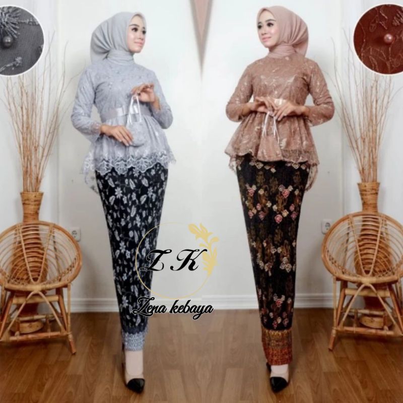 Jual Kebaya Aurora Pita Set Rok Prisket Kebaya Wisuda Remaja Baju ...