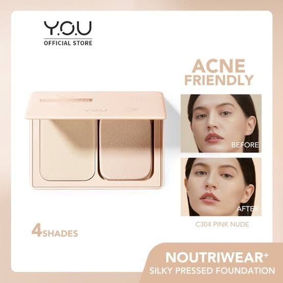 Jual YOU Y.O.U Noutriwear + Silky Pressed Foundation Powder | Shopee ...