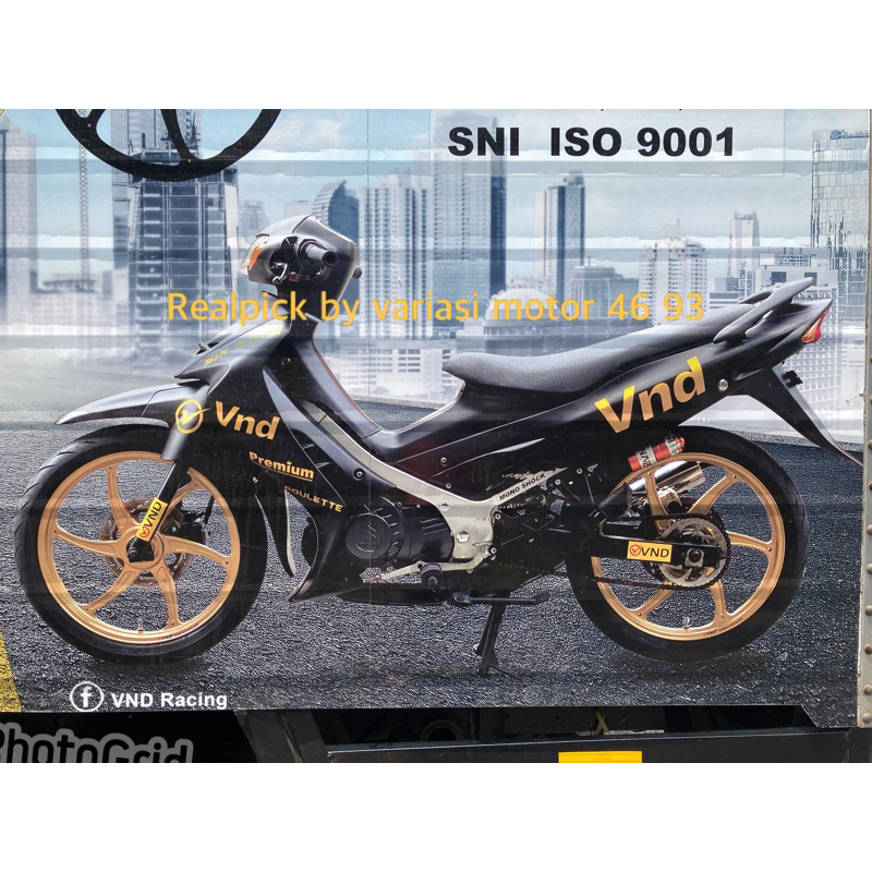 Jual velg six start vnd satria 120 hiu dan kotak pelek rim felek satria ...