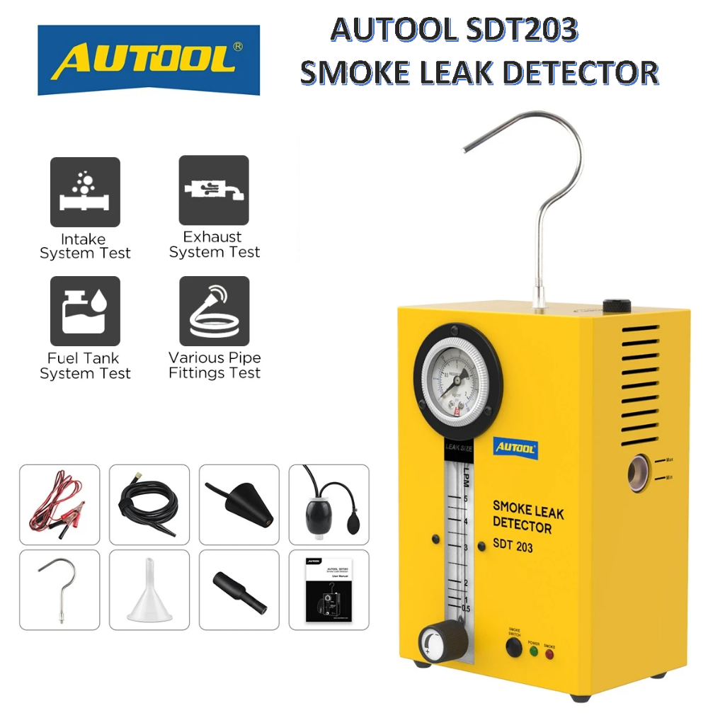 Jual AUTOOL SDT203 Car Smoke Leak Detector Diagnostic Tool EVAP Analyzer 12V | Shopee Indonesia