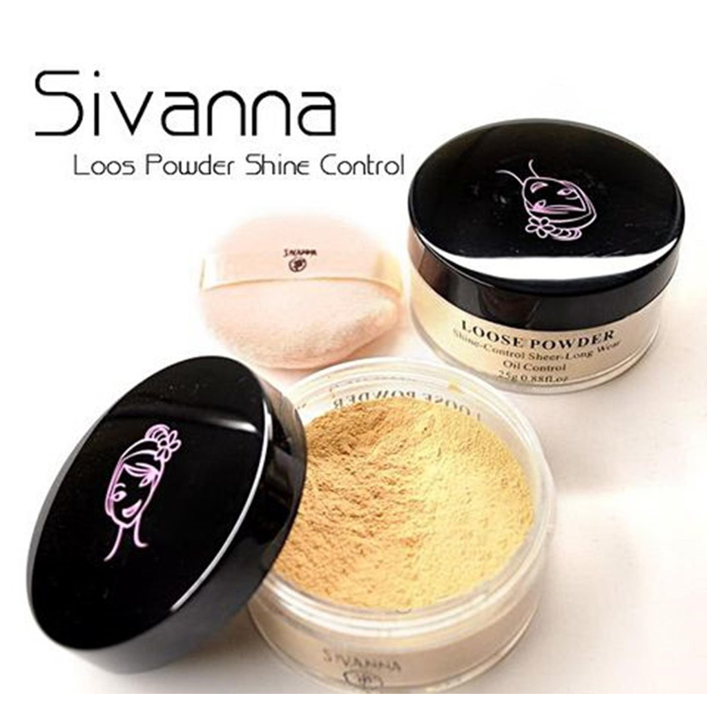 Jual SIVANNA LOOSE POWDER SHINE-CONTROL SHEER-LONG WEAR | Shopee Indonesia