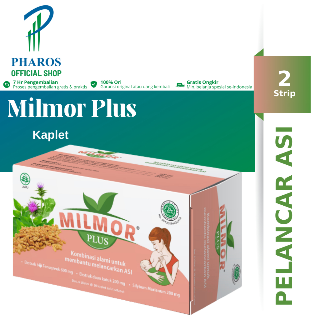 Jual Milmor Plus 2 Blister @ 10 Kaplet Pelancar ASI Halal | Shopee ...