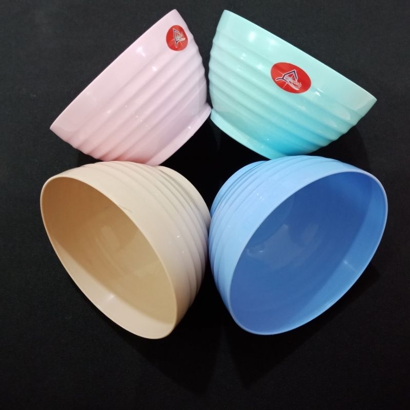Jual Mangkok plastik CLARA mangkok sayur ulir bulat mangkuk bulat kuah ...