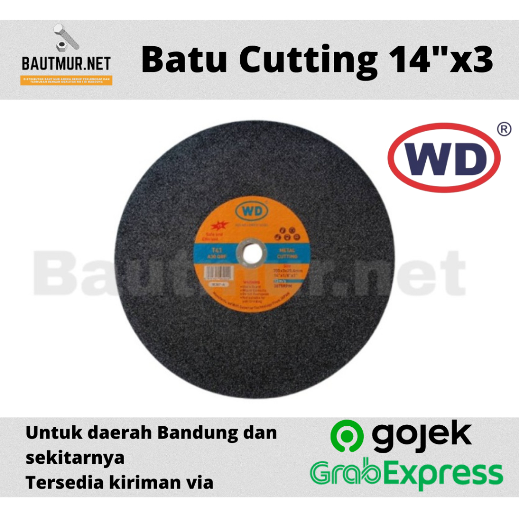 Jual Batu Cutting Besar Gerinda WD 14 inch - Batu Potong Besi 14 inch ...