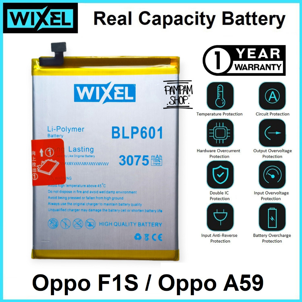 Jual WIXEL ORIGINAL Baterai Oppo BLP601 F1S A59 Real Capacity Double Power Dual Batre Batrai ...