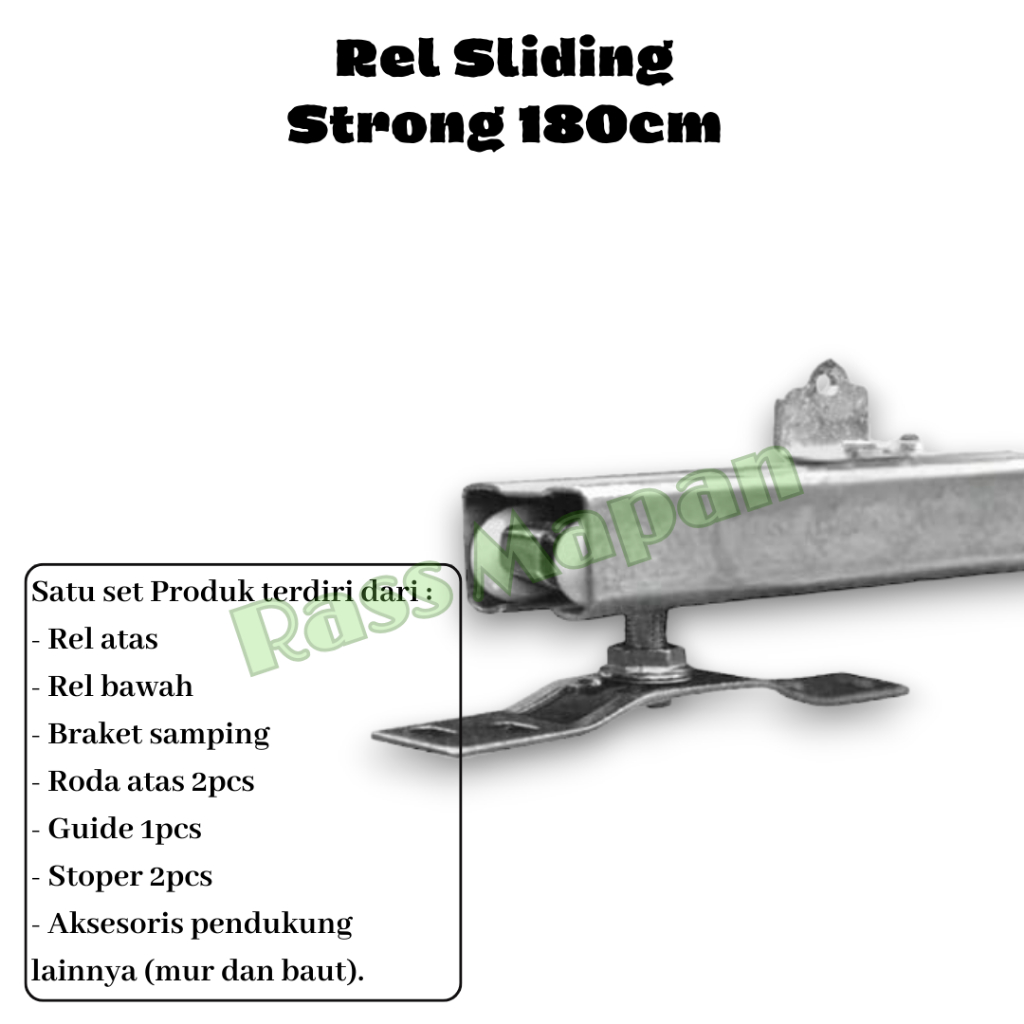Jual Rel Sliding untuk Pintu Kayu, Aluminium, Besi Merk STRONG GLATINO ...