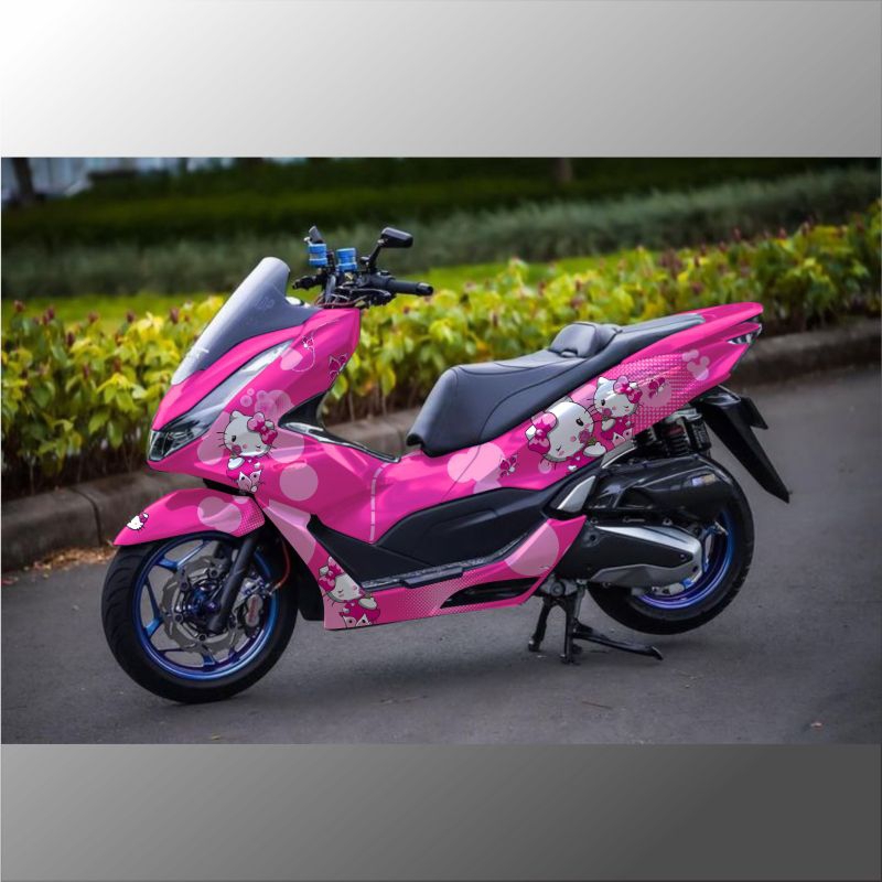 Jual stiker variasi decal motor Honda PCX 150/160 full body motip hello ...