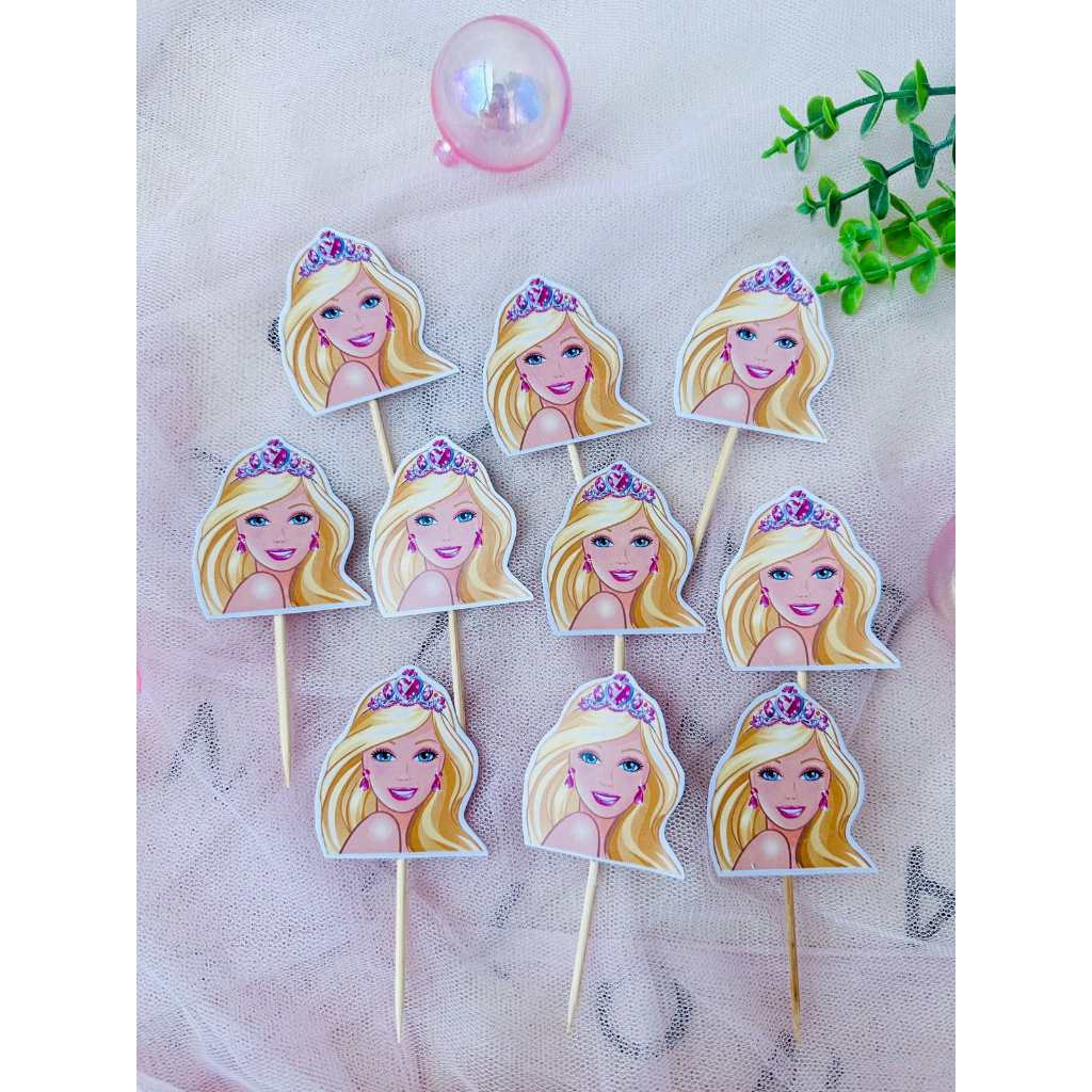 Jual Hey Barbie Hey Ken Princess 1/2 Body Topper Cupcake Birthday ...