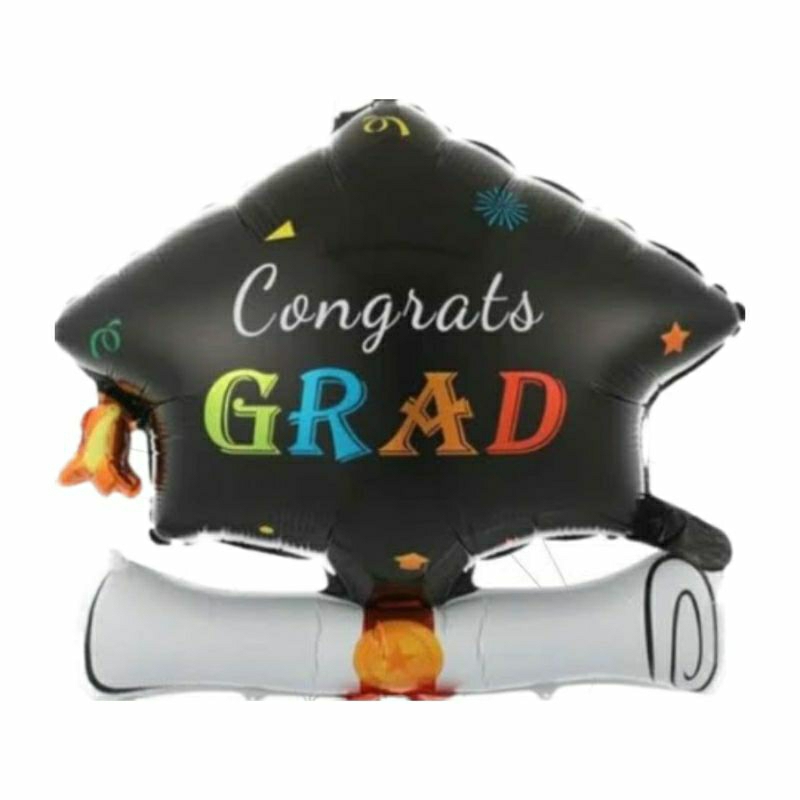Jual Balon foil graduation toga jumbo wisuda congrats congratulation ...