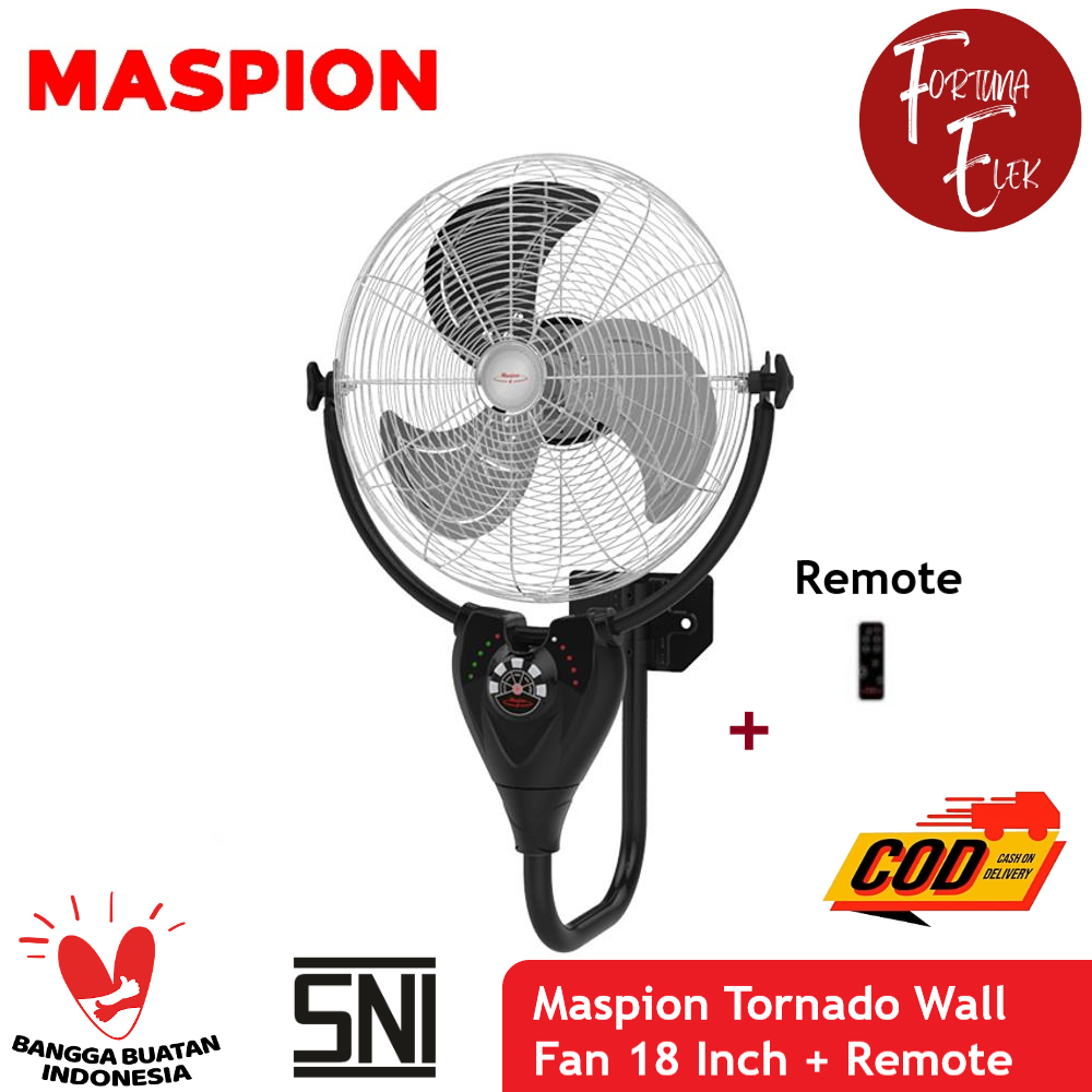 Jual Maspion Power Fan 18 inch Remot PW 1802 RC Kipas Angin Dinding ...