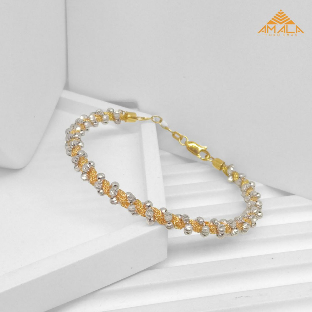 Jual GELANG WANITA EMAS | GOLD EXCLUSIVE BANGLE 18K 10.02GR - AMALA GOLD [KING HALIM JEWELRY ...