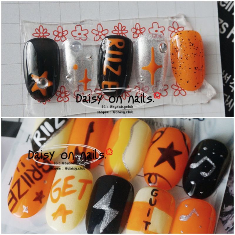 Jual Press on fake nails nail art kuku palsu Korean nails kpop custom ...