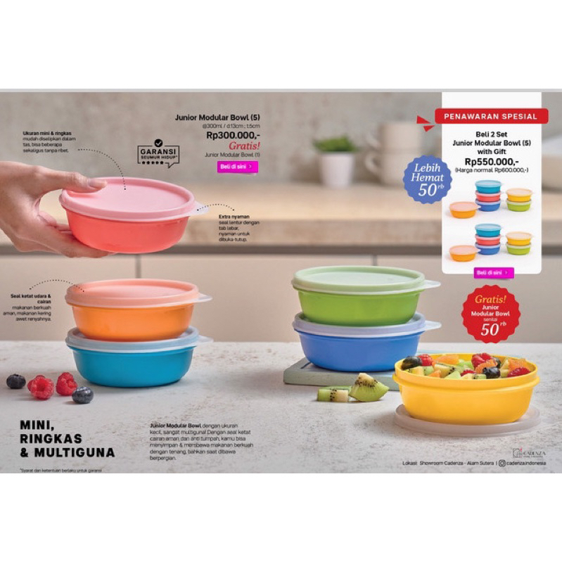 Jual junior modular bowl by tupperware | Shopee Indonesia